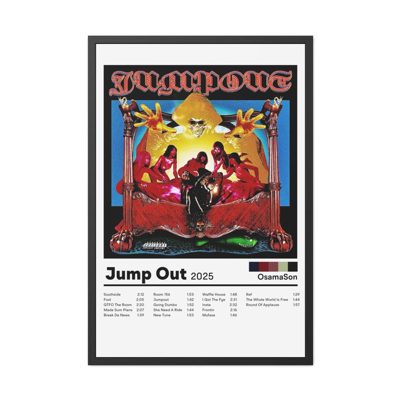 Osamason Jump Out Framed Album Poster - Music Lover Gift, Wall Art ...