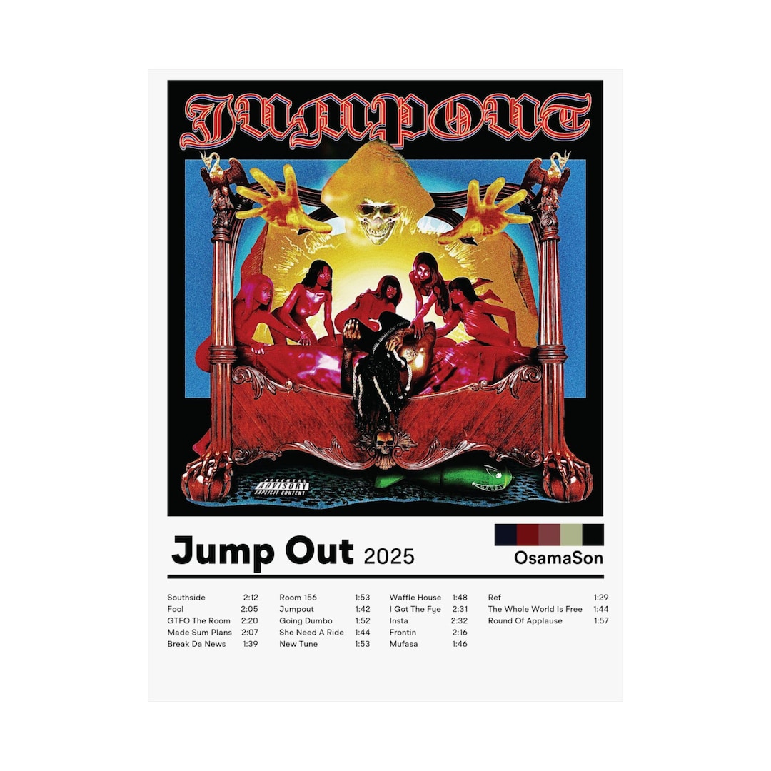 Poster, Osamason Jump Out Album Poster - Satin Poster (210gsm), Music ...