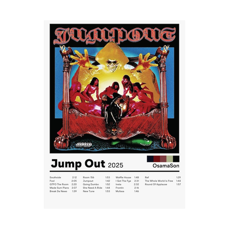 Poster, Osamason Jump Out Album Poster - Satin Poster (210gsm), Music ...