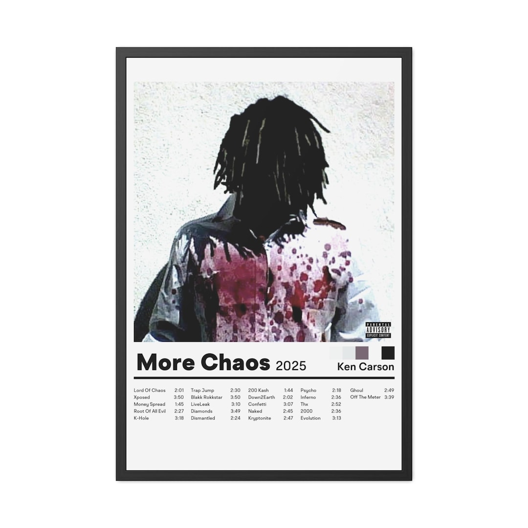 Framed Posters, Ken Carson Album 'more Chaos' Underground Rap, Home ...