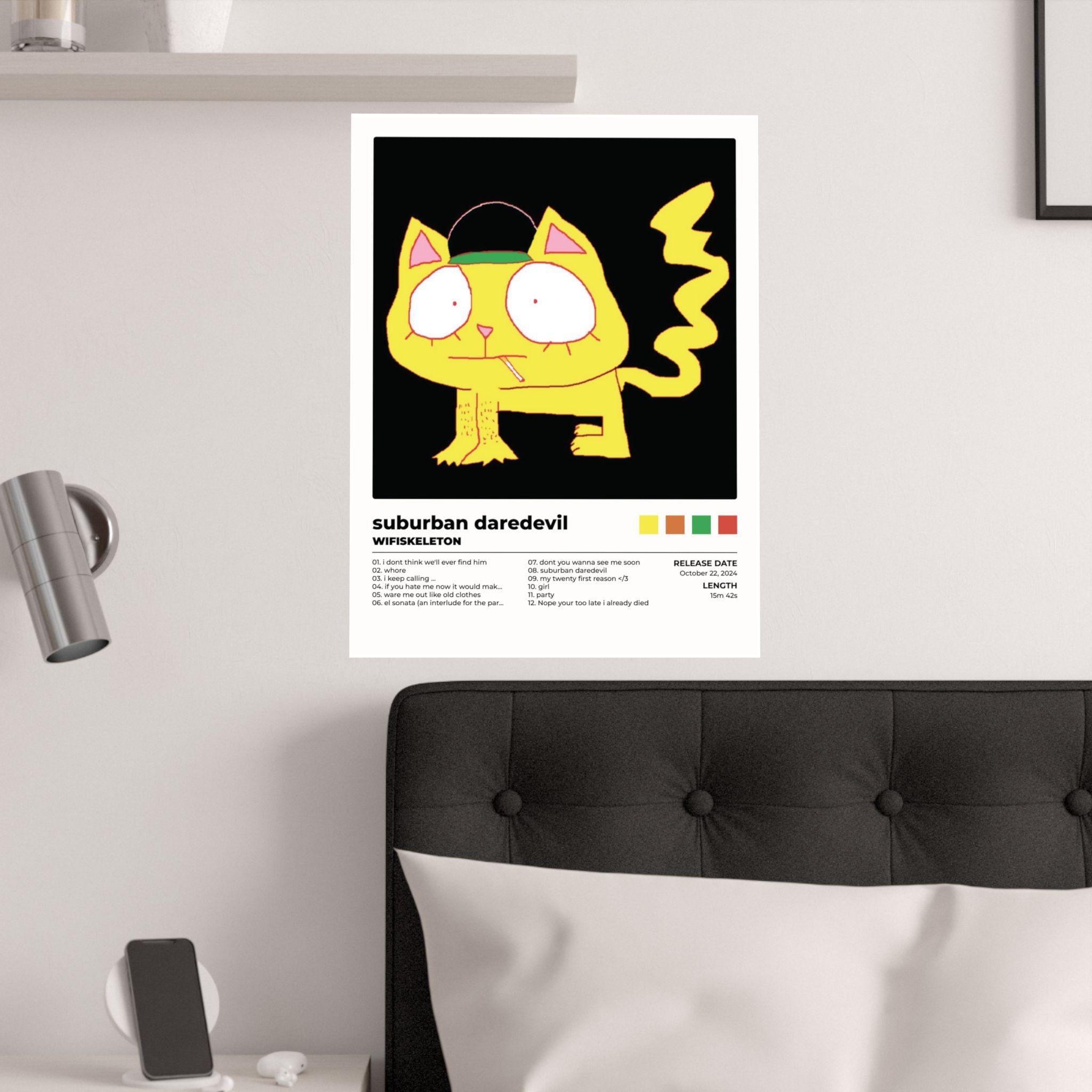 Wifiskeleton Suburban Daredevil Album Poster Satin Poster - Etsy