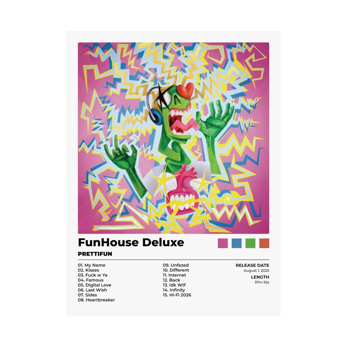 Prettifun Funhouse Deluxe Rap Album Poster Satin Poster - Etsy