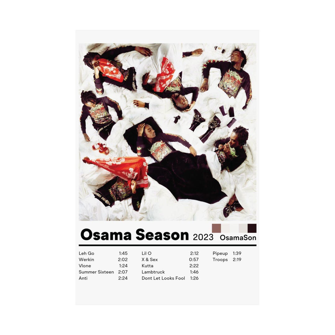Osamason Osama Season Album Poster, Wall Art Print, Music Poster, Album ...