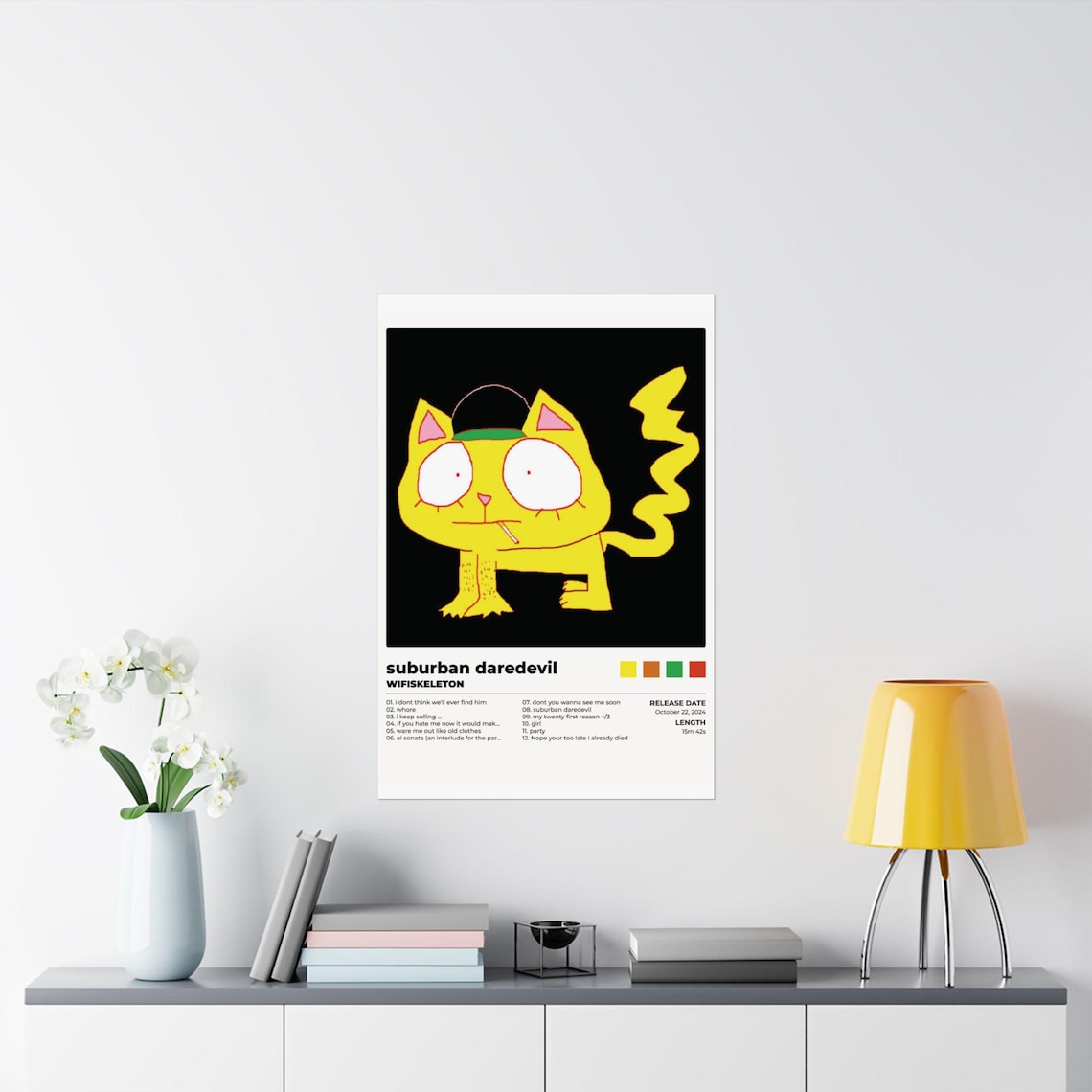 Wifiskeleton Suburban Daredevil Album Poster Satin Poster - Etsy
