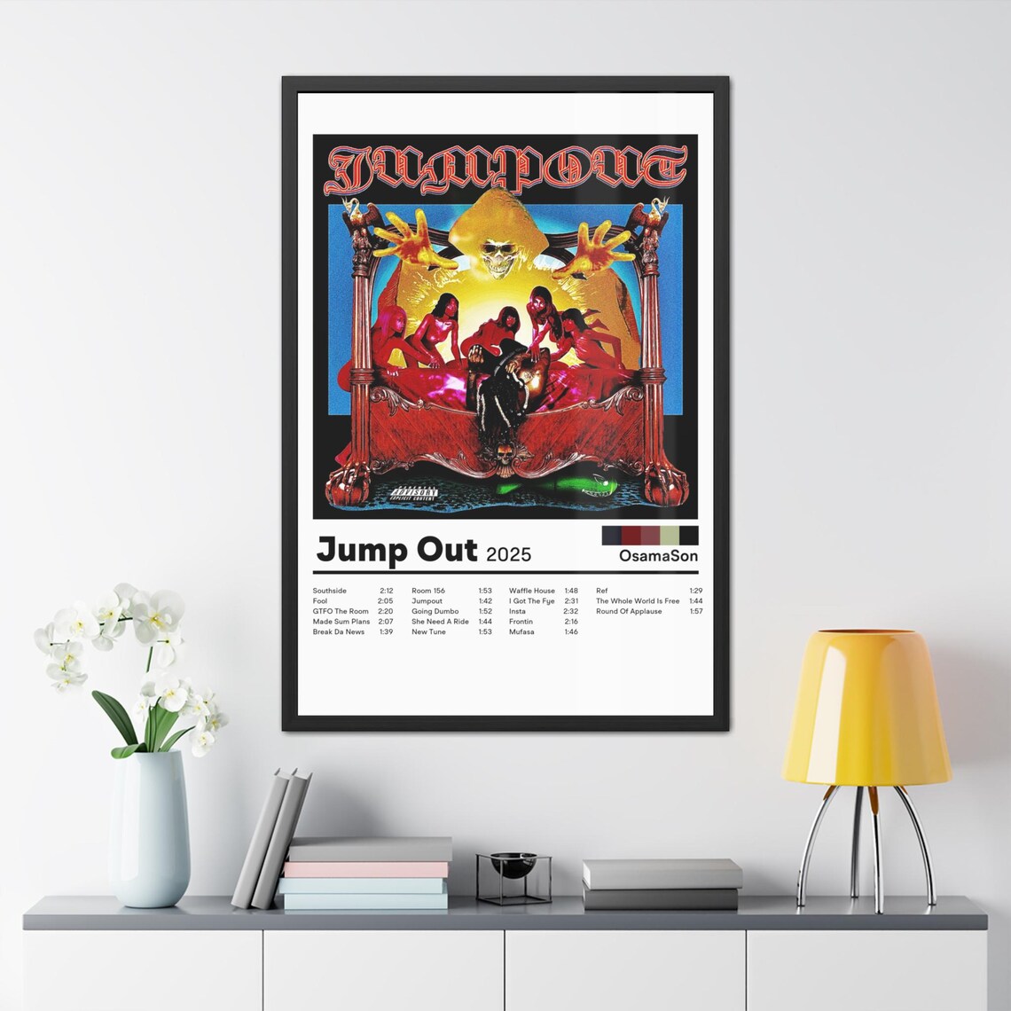 Osamason Jump Out Framed Album Poster - Music Lover Gift, Wall Art ...