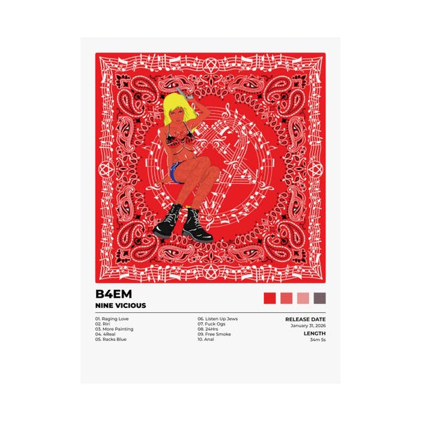 Nine Vicious Poster - Etsy