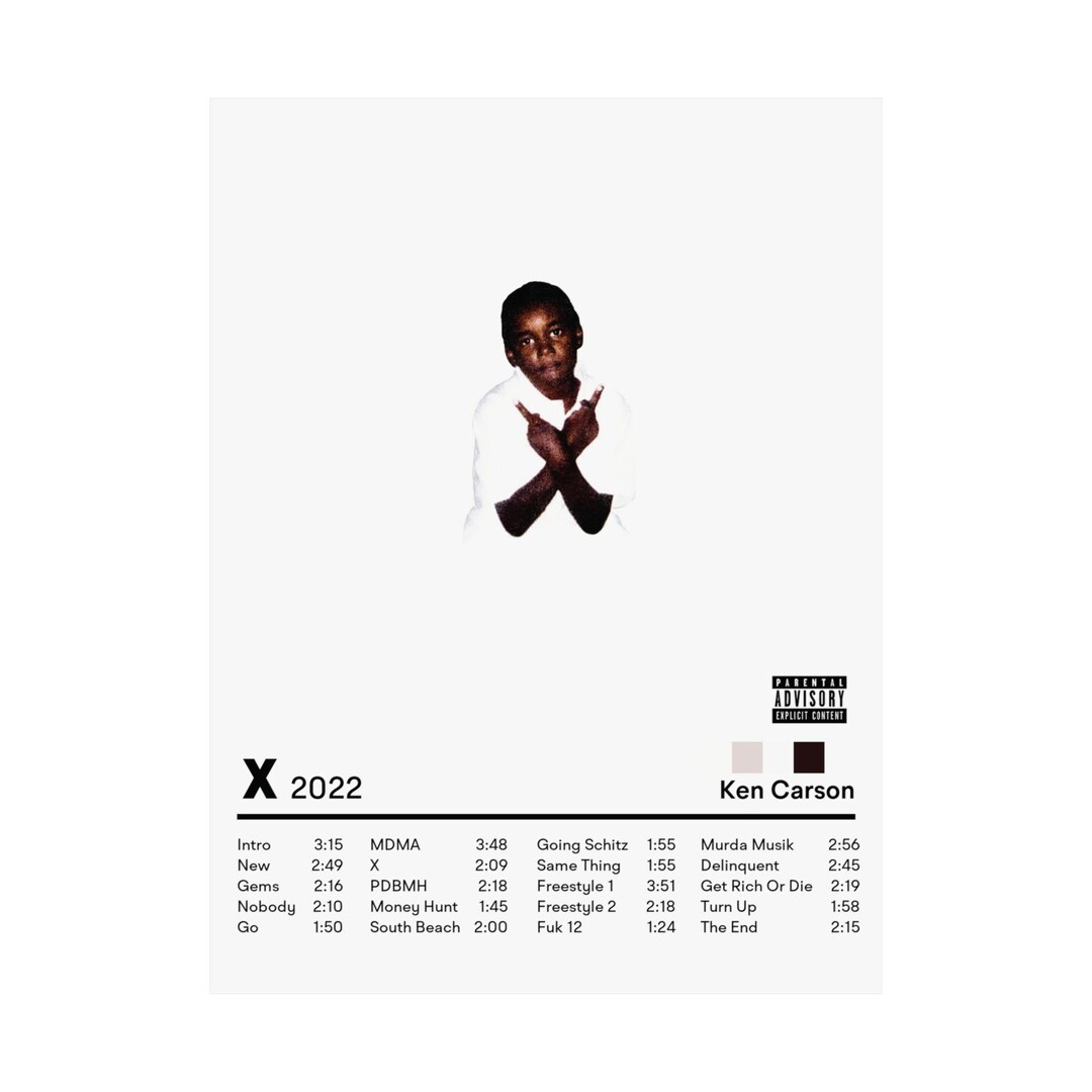 Album Poster, Pop Music Poster, Ken Carson X Album Poster, Satin Poster ...