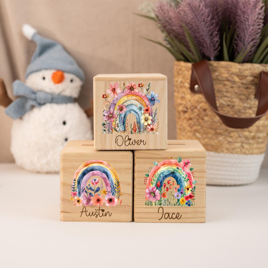 Money Box, Money Box Child, Money Box Wood, Christening Gift, Baptism ...