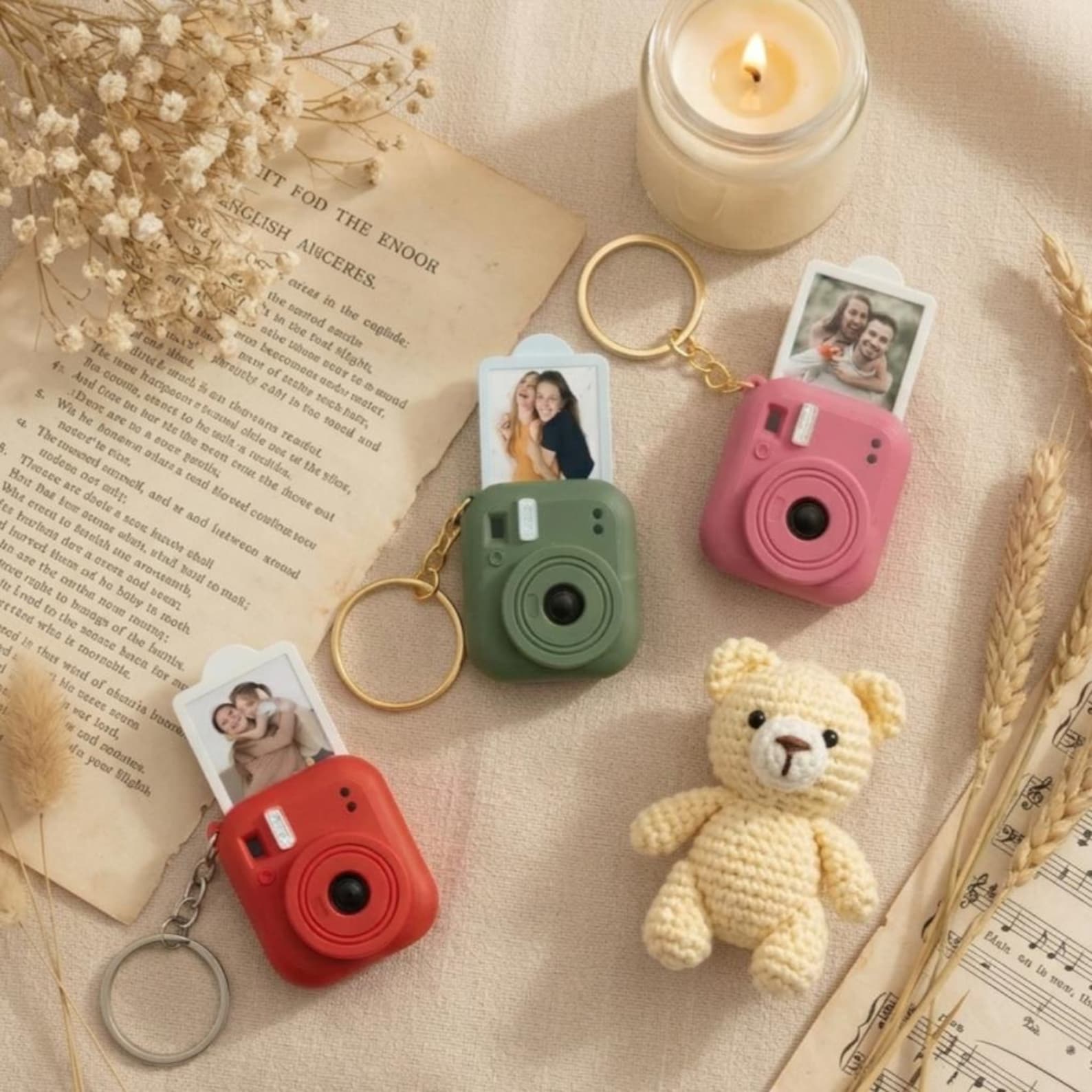 Customized Mini Camera Keychains, Custom Photo Insert, Personalized ...