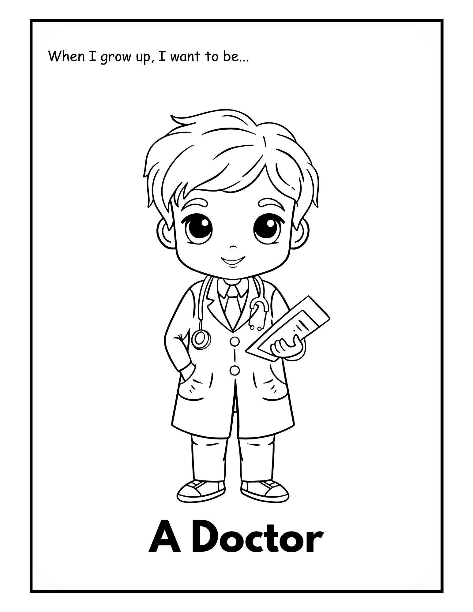 When I Grow up Coloring Book – Toddler Occupations Printable PDF - Etsy