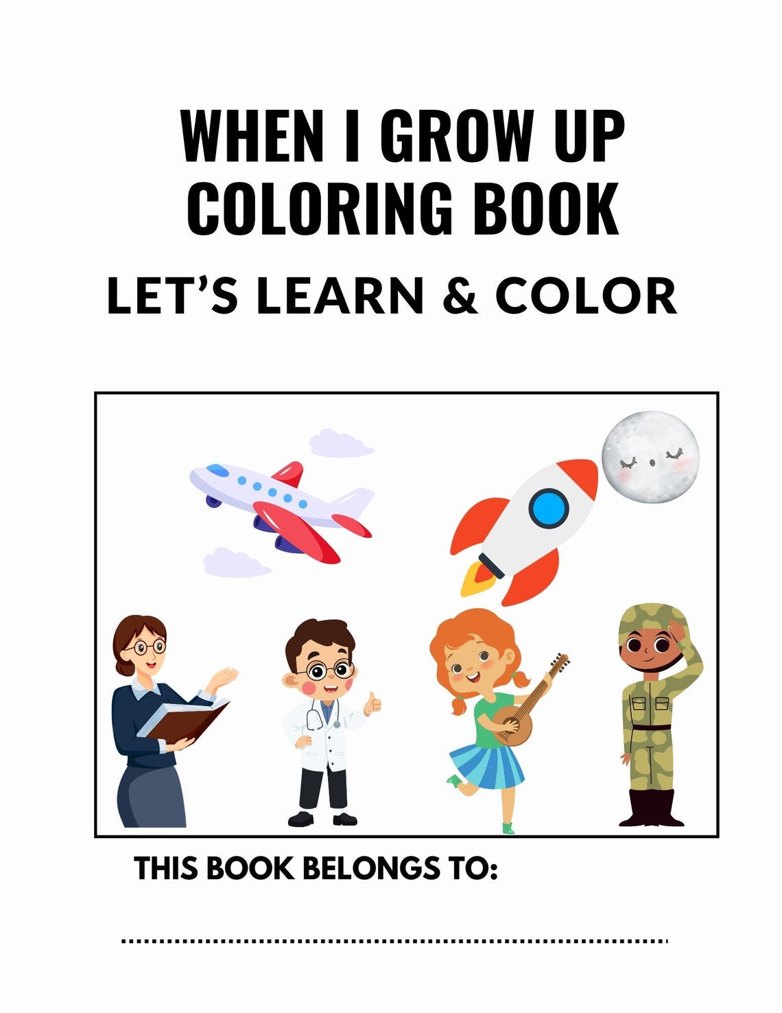 When I Grow up Coloring Book – Toddler Occupations Printable PDF - Etsy