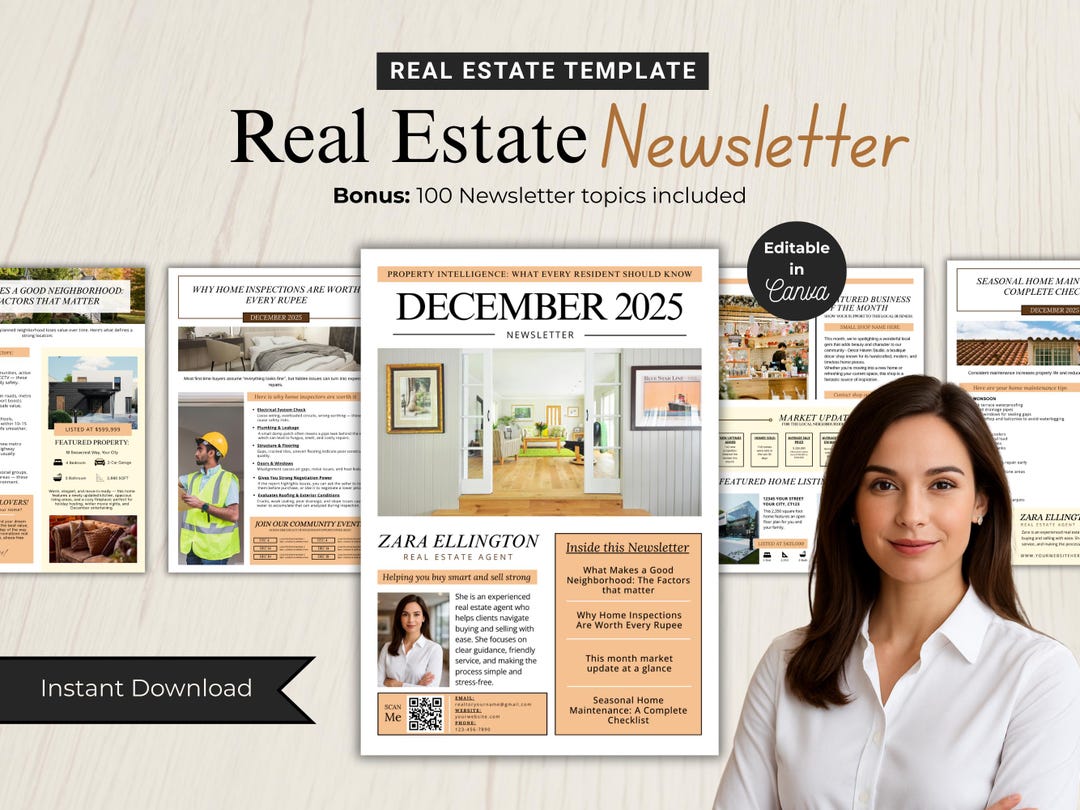 December 2025 Real Estate Monthly Newsletter | Email Newsletter ...