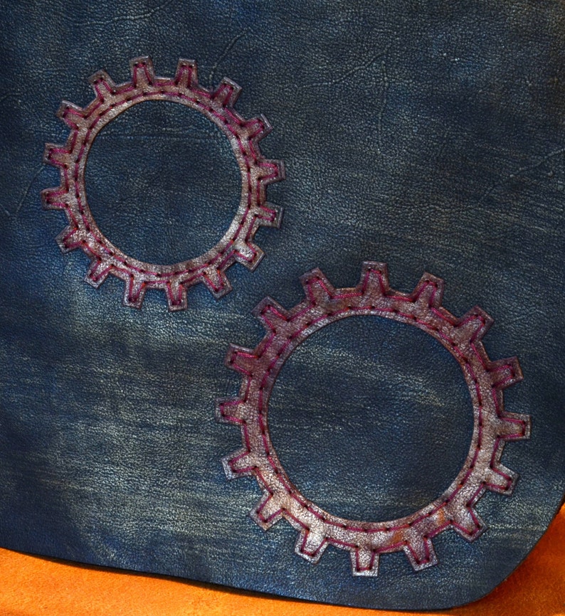 Golden Leather Steampunk Bag. | Etsy