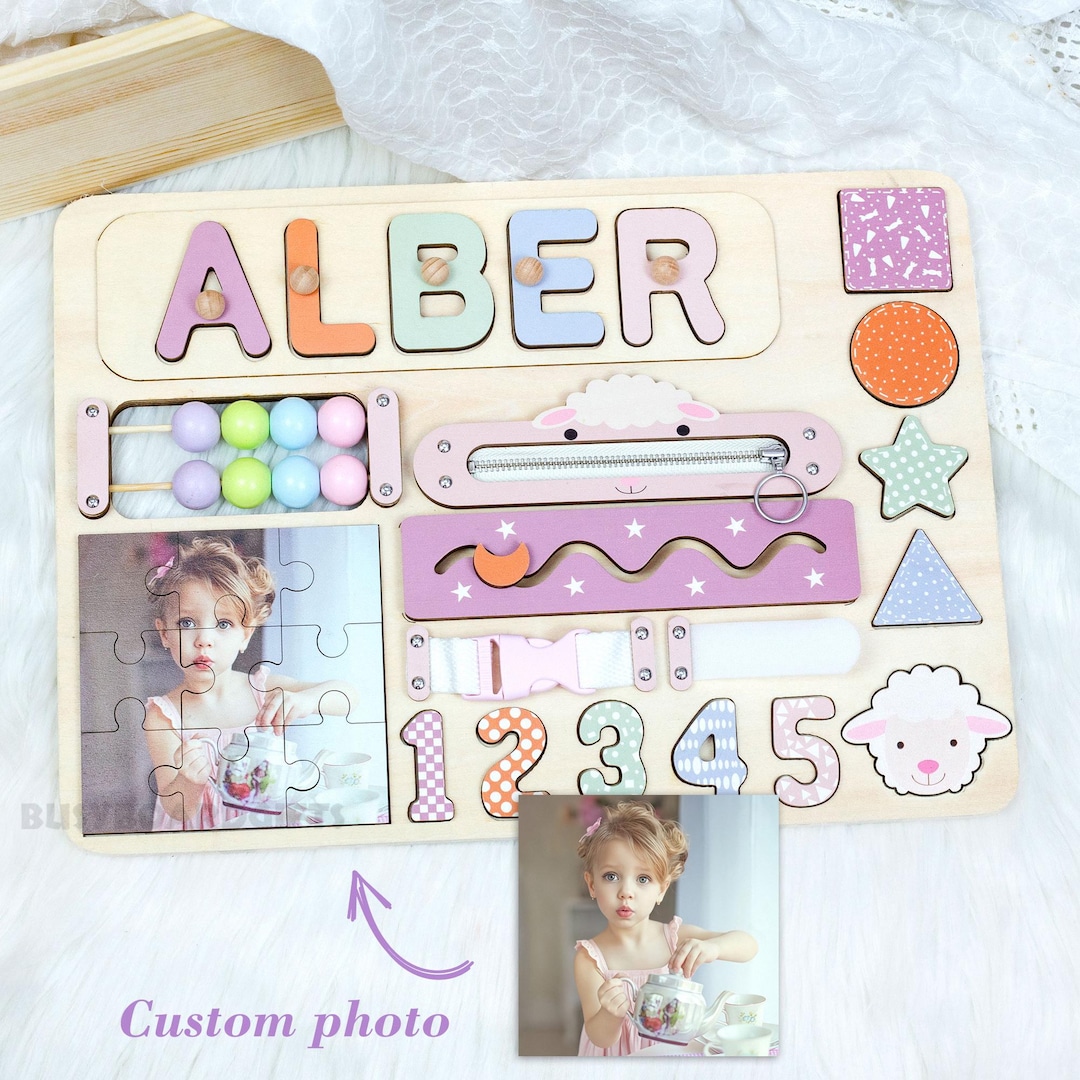 Custom Kids Photo Puzzles, Personalized Name Puzzles, Wooden Sensory ...