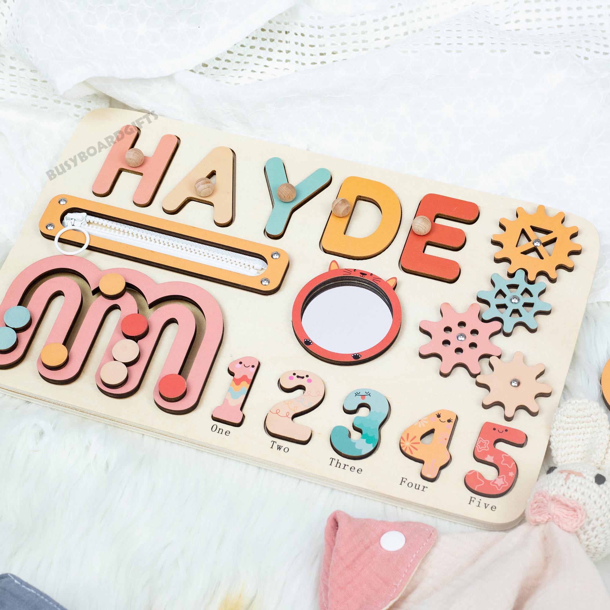 Personalized Busy Board-1st Birthday Boy Gift-toddler Busyboard-wooden ...