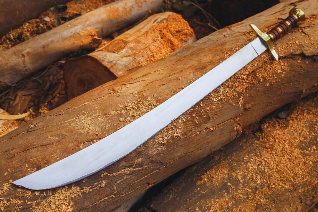 Hand-forged Short Sword – High Carbon Steel Blade With Brass Guard ...