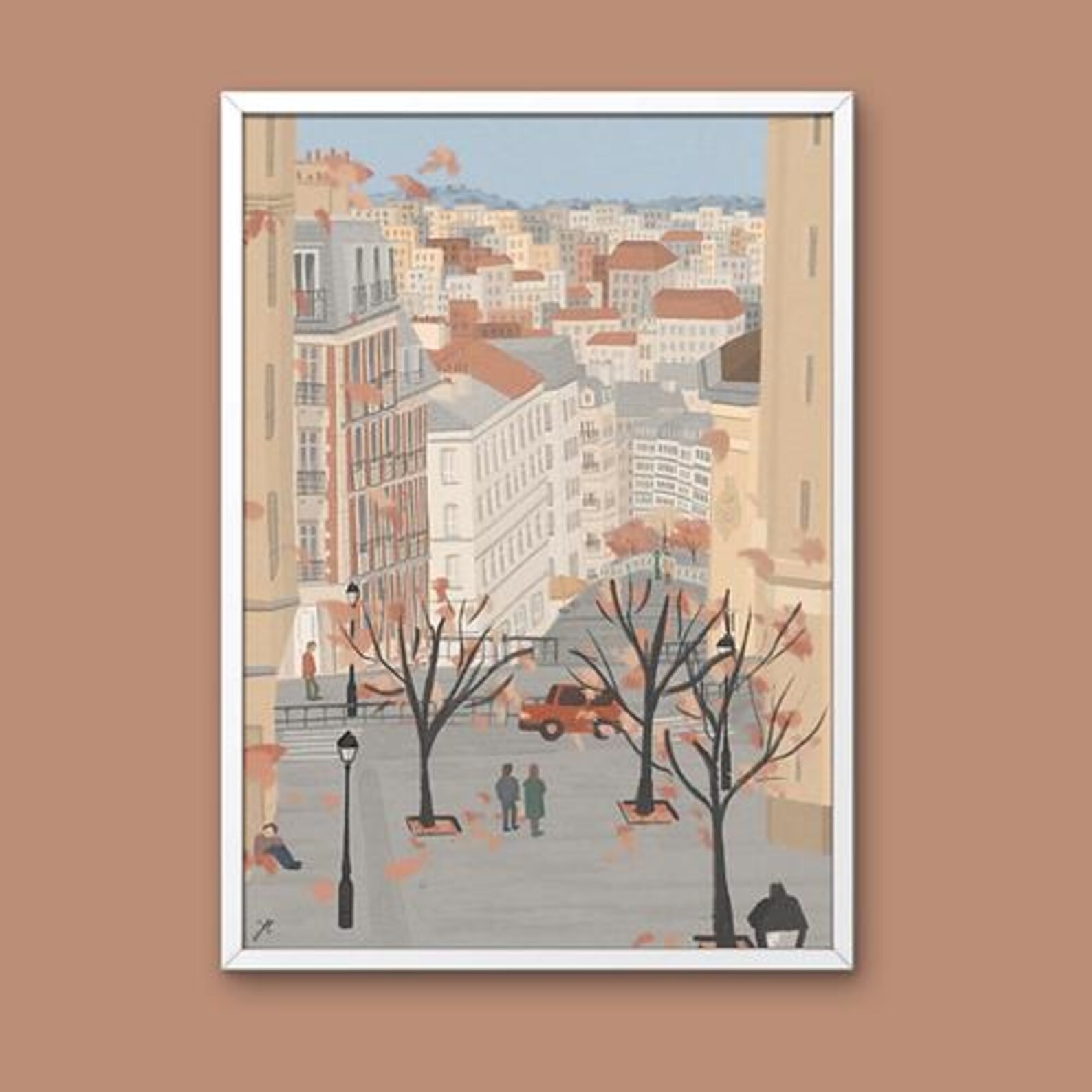 Digital Illustration Poster "paris" A3 | A4 | A5 - Etsy