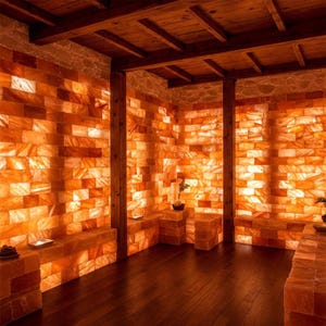 Himalayan Pink Salt Wall Tiles: Sauna & Spa Décor Pack of 100 (8x4x1 ...
