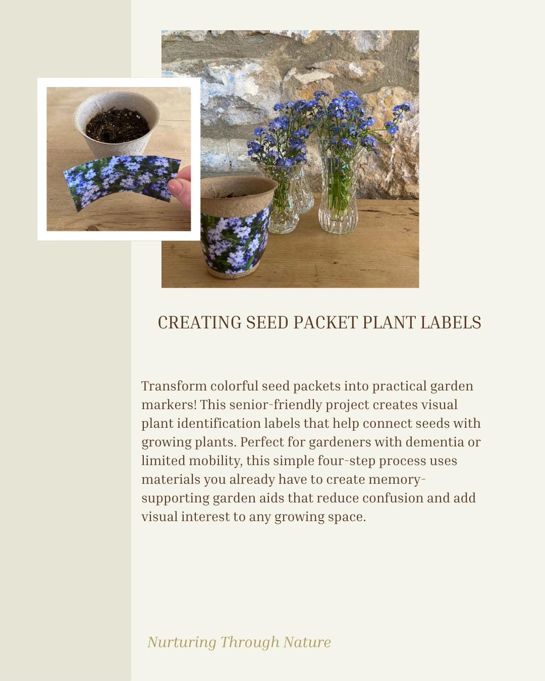 Easy DIY Seed Packet Plant Labels: Memory Care Garden Craft ...