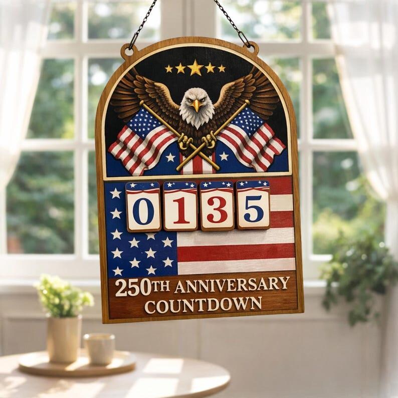 250th Anniversary Countdown Tracker Sign, 1776 - 2026 ...