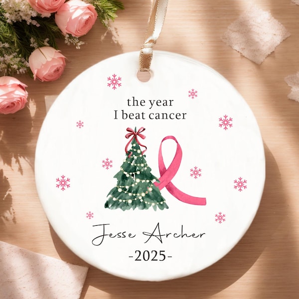 Breast Cancer Ornament - Etsy