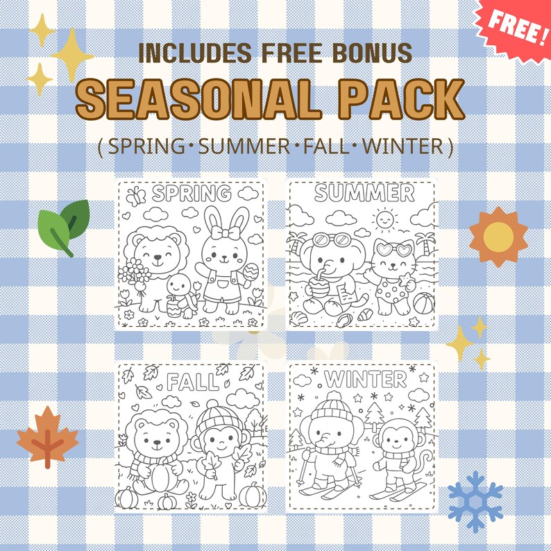 Seaside Coloring Book for Kids – Printable Summer Beach Activity – Cute ...