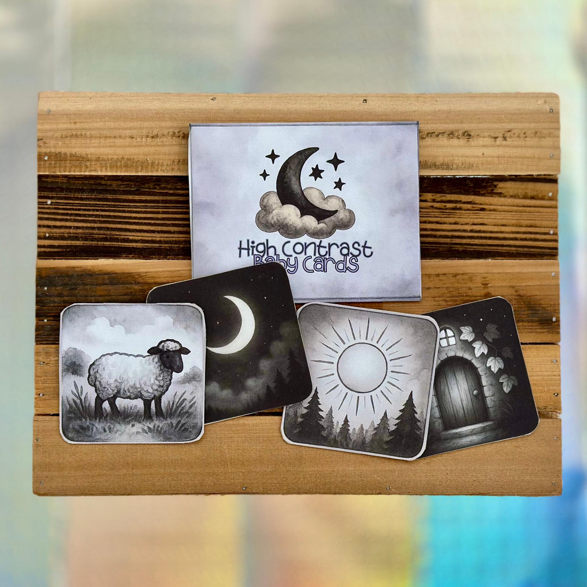 High Contrast Baby Cards | Printable Visual Cards for Newborns, Waldorf ...