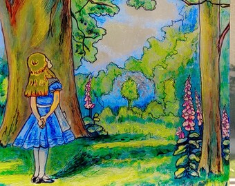 Stained Glass Alice in Wonderland | Etsy