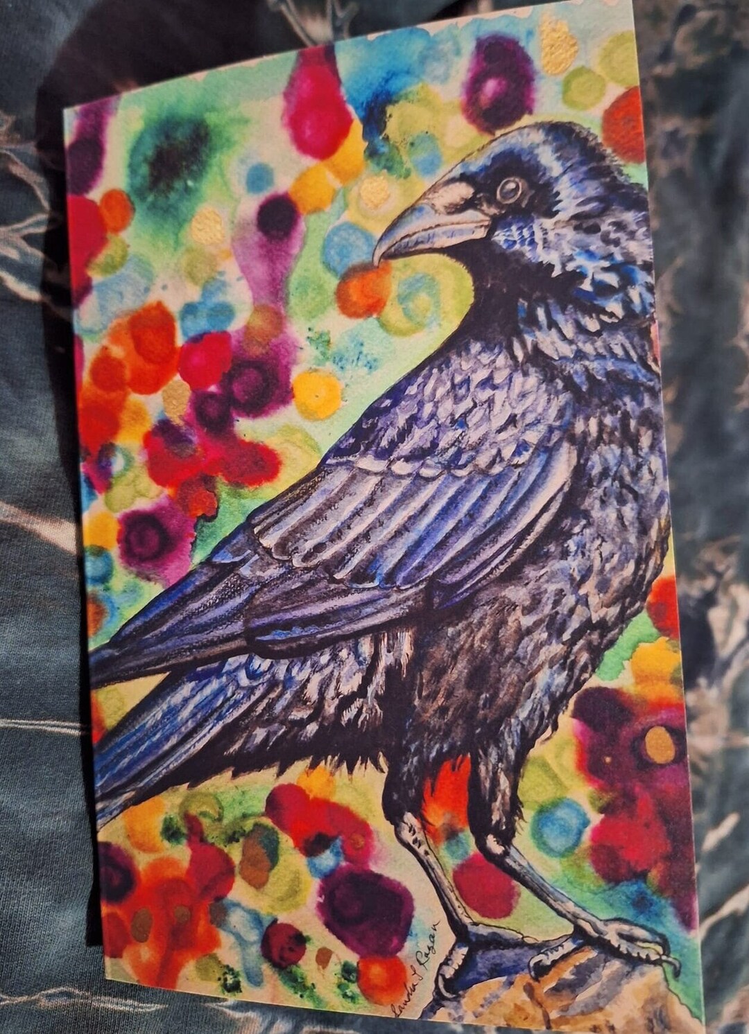 Harvest, Crow, Autumn, Fall, Halloween, Greeting Card, Original Art - Etsy