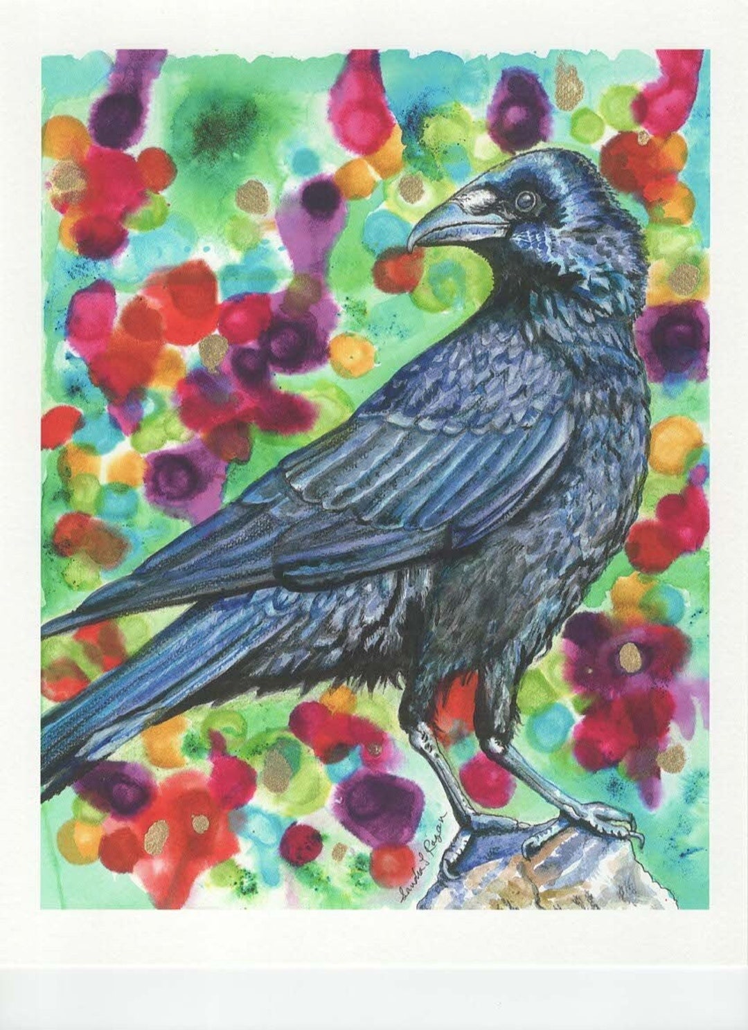 Harvest Crow, Autumn, Raven, Crow, Halloween, Fall Original Art Print ...