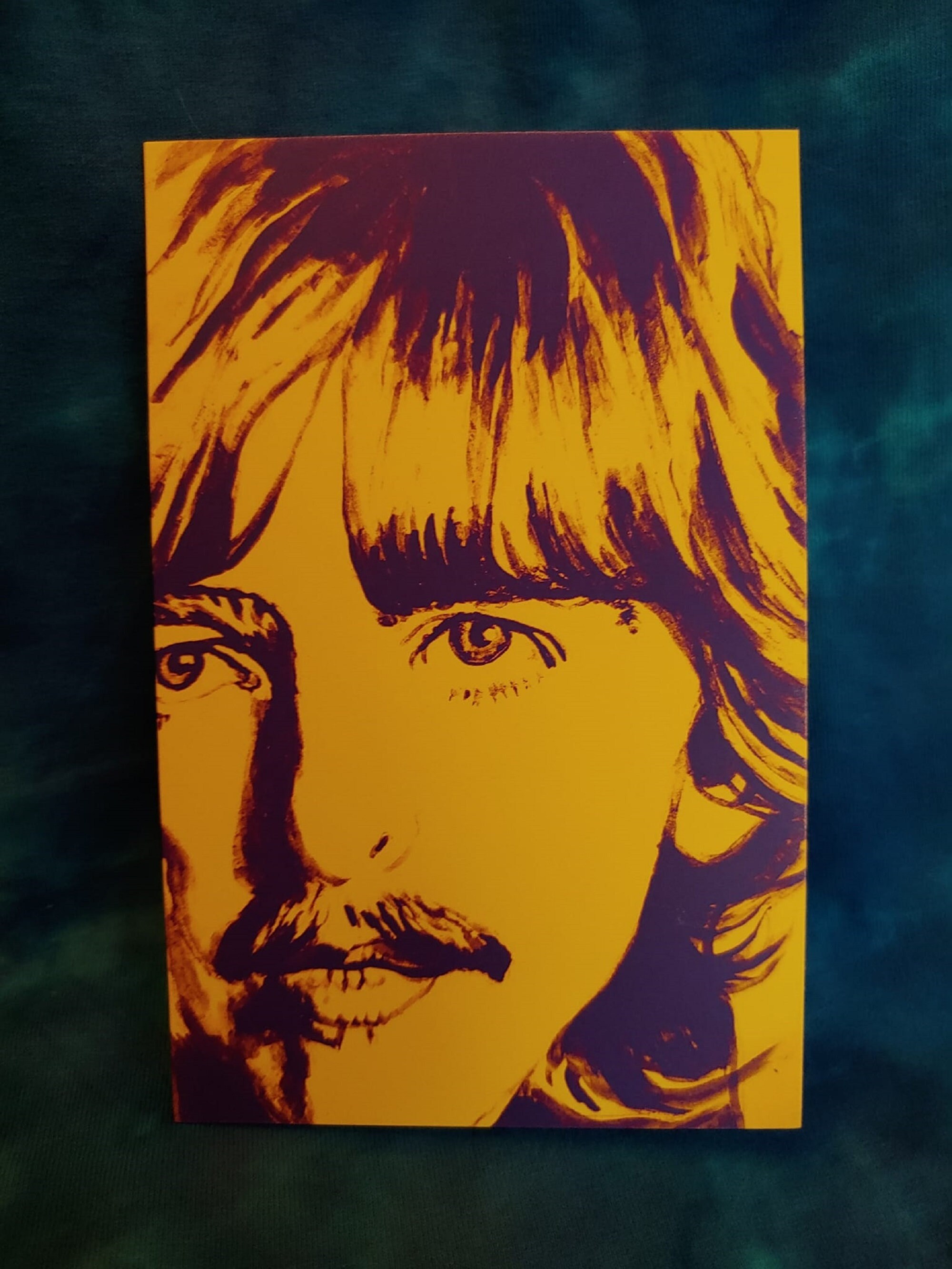 George Harrison Greeting Cards Beatles Original Artwork - Etsy