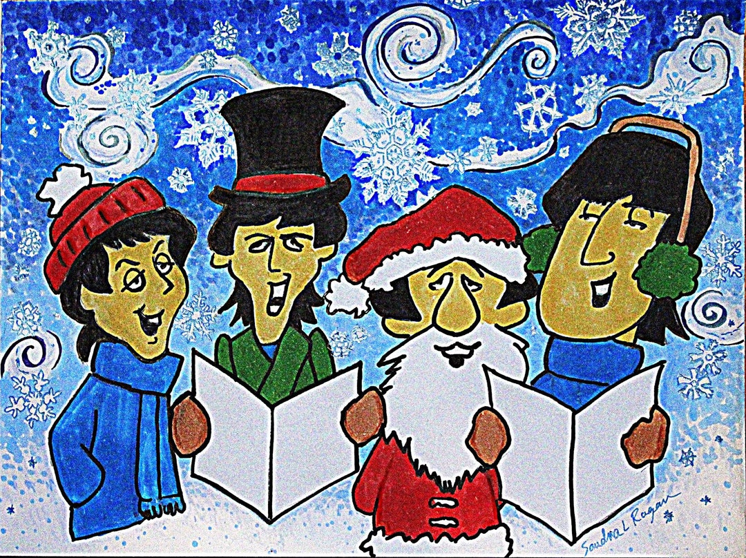Happy Christmas ,merry Christmas Card, OOAK, Rock and Roll Music ...