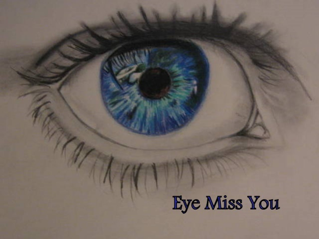 I Miss You, Original Art Greeting Card - Etsy