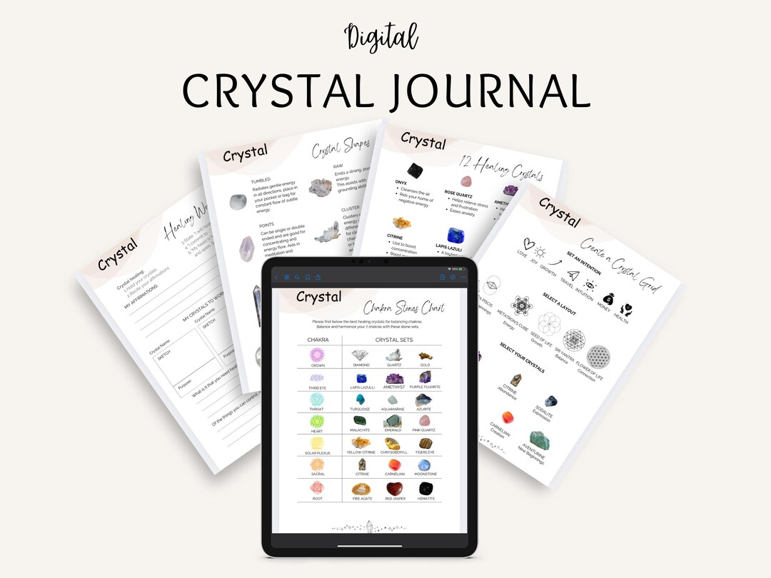 Crystal Journal Printable | Crystal Tracking Log & Healing Notes ...