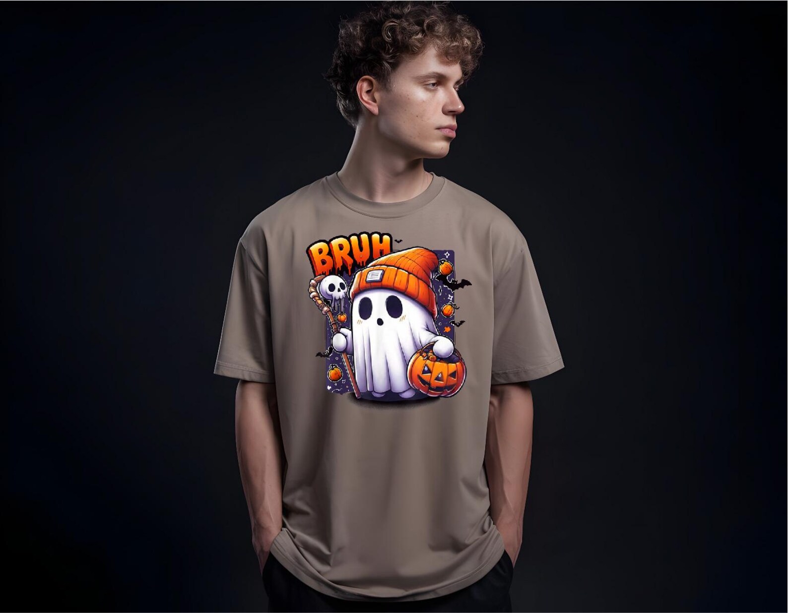 Bruh Ghost PNG, Halloween Ghost Clipart, Cute Spooky Sublimation Design ...