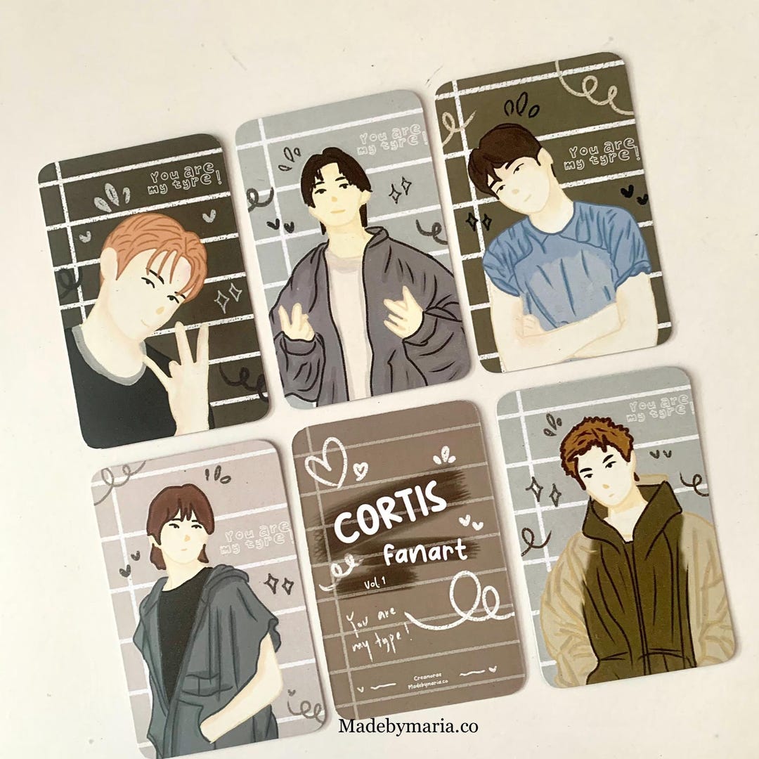Cortis Fanart Photocard Set | Male Illustration Kpop Style Collectible ...