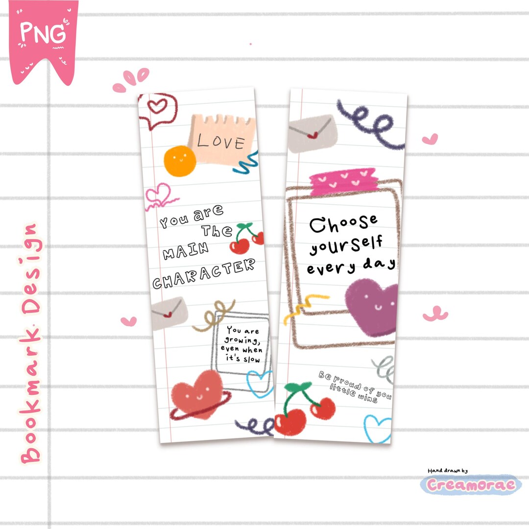 Girly Pastell Lesezeichen Set Printable | Süßes Bookmark Zum Ausdrucken ...