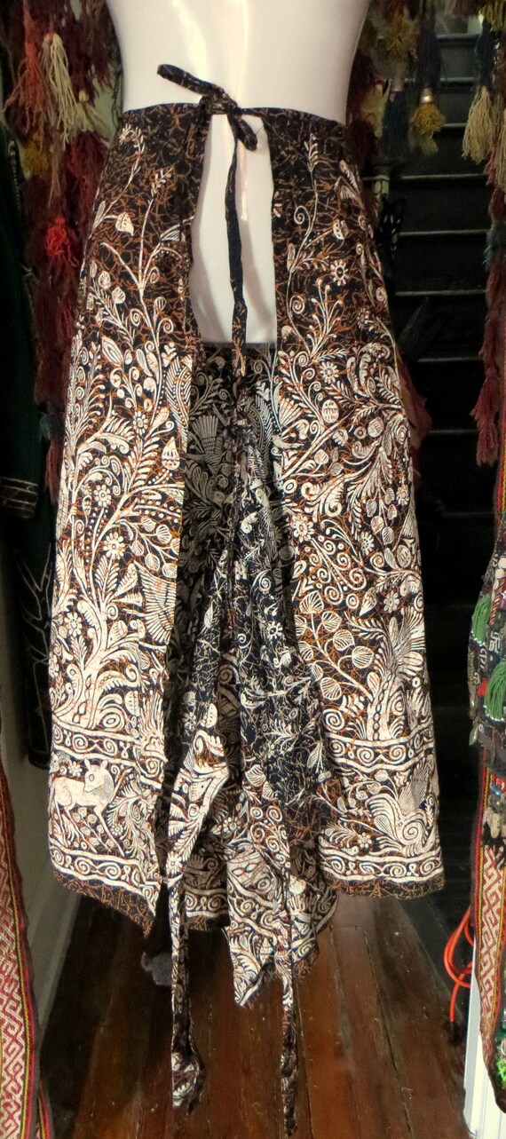 Rare Wrap Harem Style Batik/Block Print Hippie Pants … - Gem