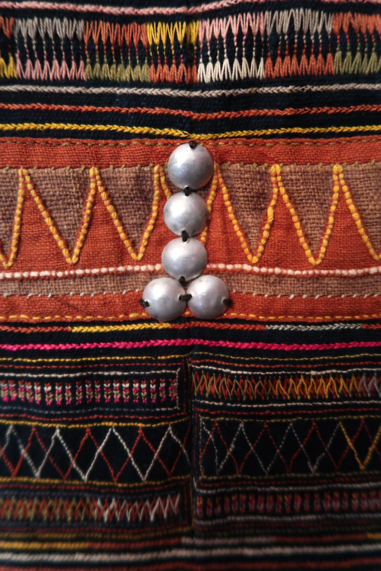 Traditional Akha Ethnic/tribal Indigo Jacket W/multi-colored Embroidery ...
