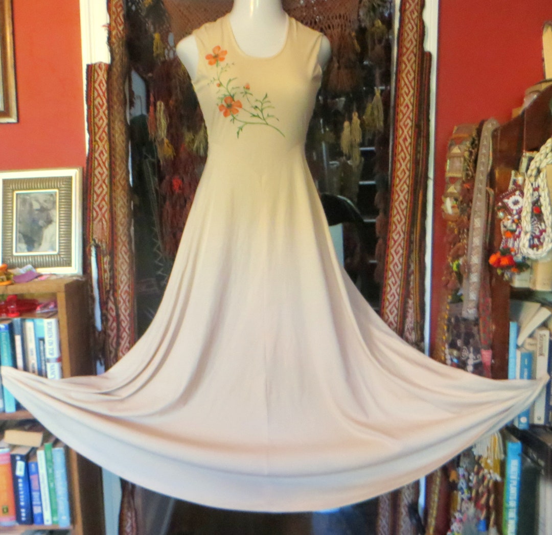 SALE Fabulous 70s Does 30s Sexy Form Fitting Dress W/hand-painted ...