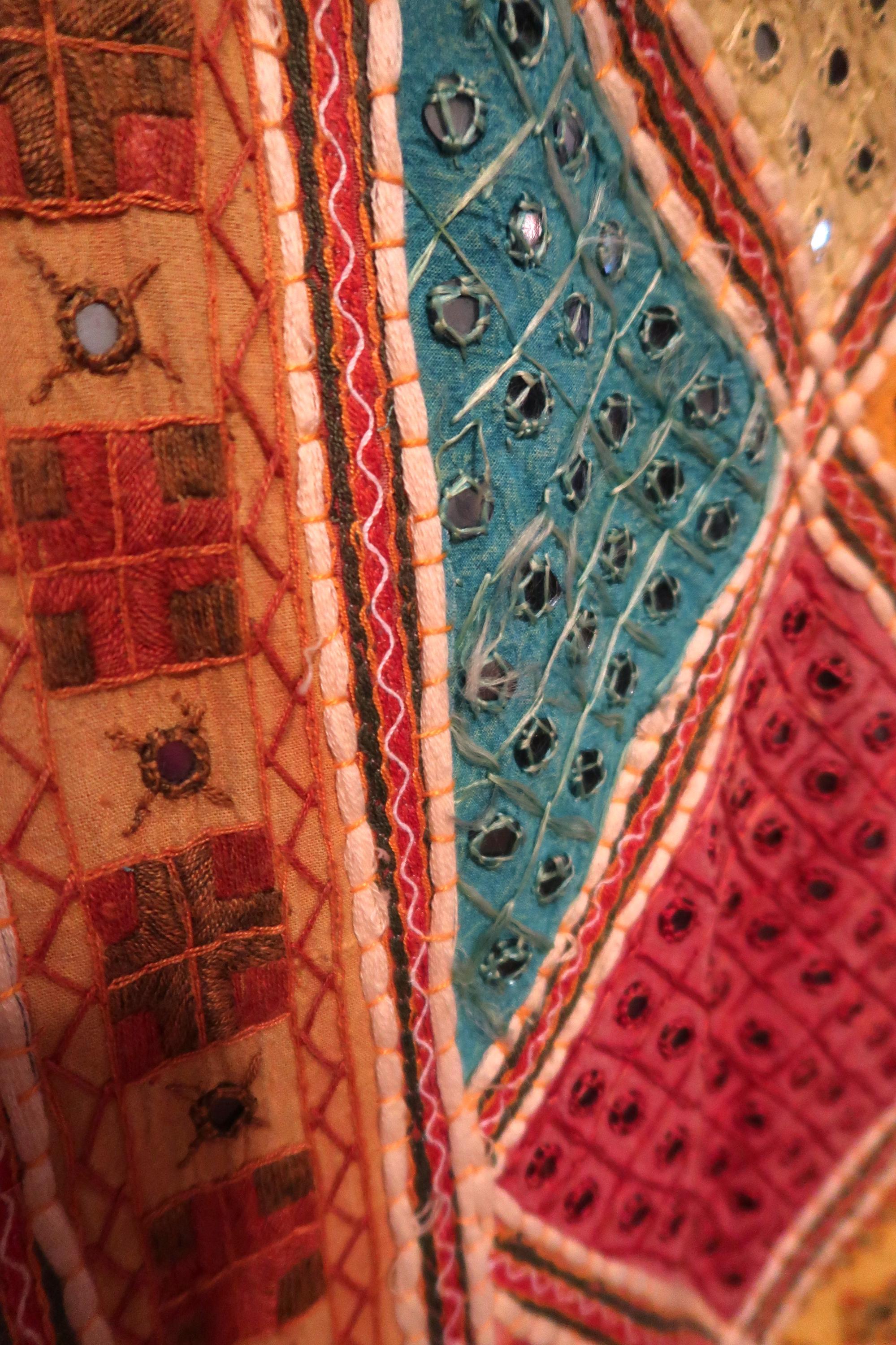 OOAK Vintage Indian Rabari/kuchi/banjara Embroidered Mirror Work ...