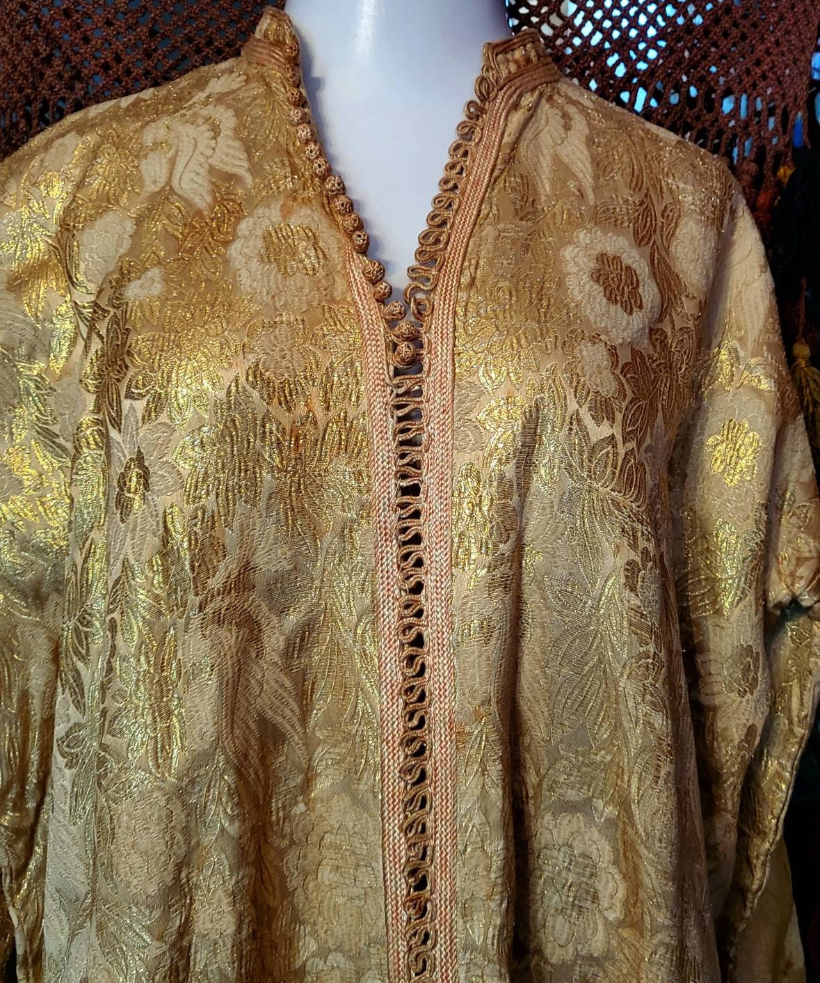 SALE Stunning 40s? Gold Lame Brocade Moroccan/ottoman Caftan/robe ...