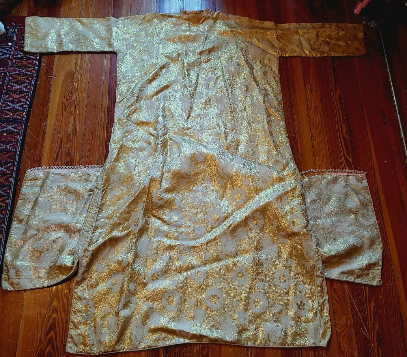 SALE Stunning 40s? Gold Lame Brocade Moroccan/ottoman Caftan/robe ...