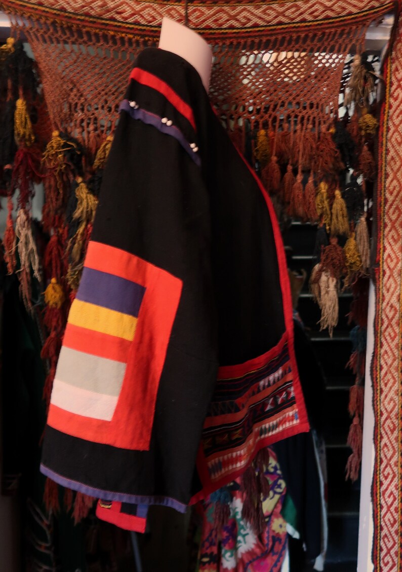 Traditional Akha Ethnic/tribal Jacket W/multi-colored Embroidery and ...