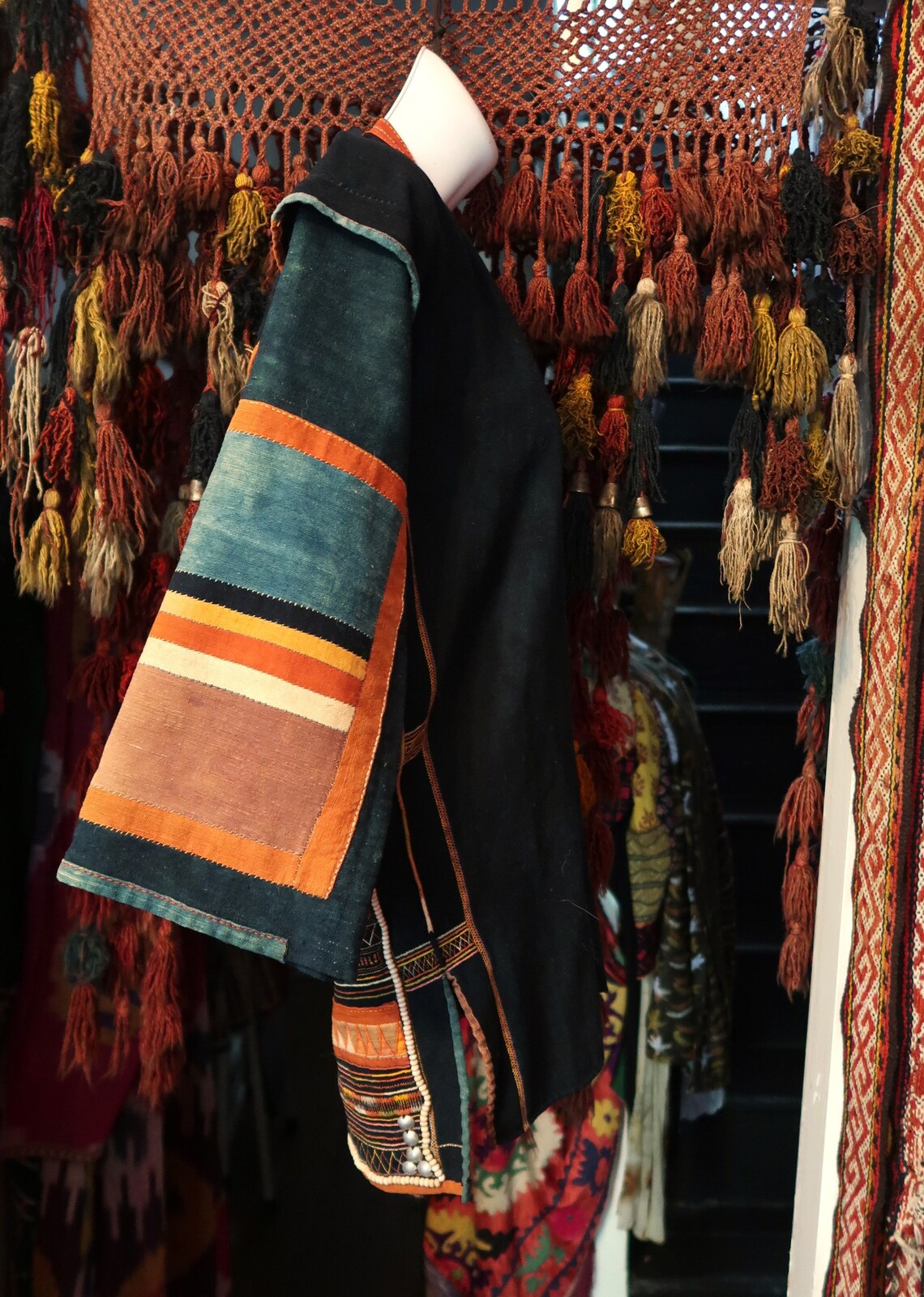 Traditional Akha Ethnic/tribal Indigo Jacket W/multi-colored Embroidery ...