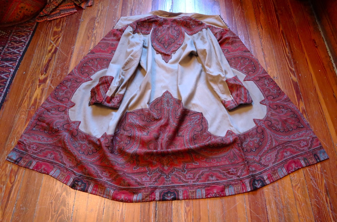 Rare OOAK Victorian/edwardian Paisley Coat/duster/robe Made From 19th ...