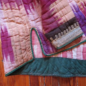 Amazing Antique Silk Uzbek Padded/quilted Ikat Robe/chapan/coat With ...