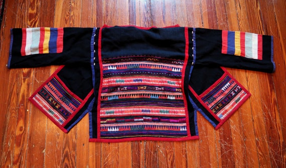 Traditional Akha Ethnic/Tribal Jacket w/Multi-Colored… - Gem