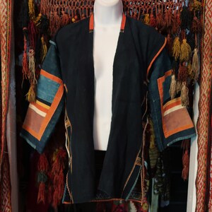Traditional Akha Ethnic/tribal Indigo Jacket W/multi-colored Embroidery ...