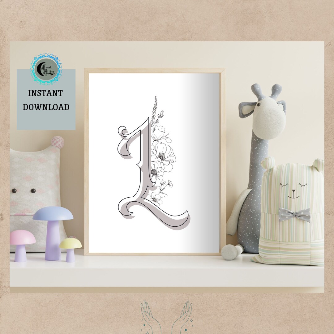 Downloadable Letter L Print at Home Decor Bohemian Vibes Home Decor Art ...